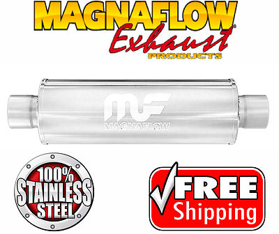 MAGNAFLOW 10426 Stainless Steel Muffler Straight 4" Round Center 2.5 ...