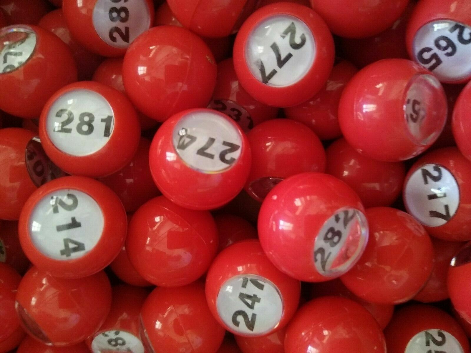 Red Raffle Balls 1-1000 Cages Masterboards | eBay
