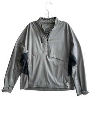 Ralph Lauren RLX Size XL Long Sleeve Half Zip Pockets Gray Pullover ...