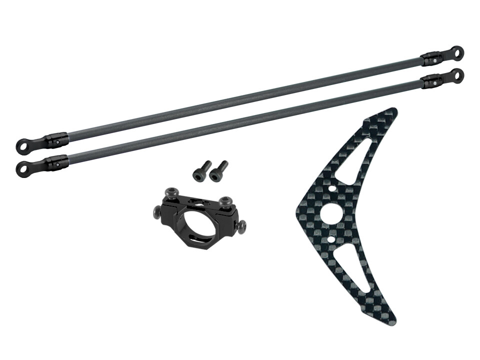 Microheli Aluminum/Carbon Fiber Tail Boom Support set (BLACK) - BLADE ...
