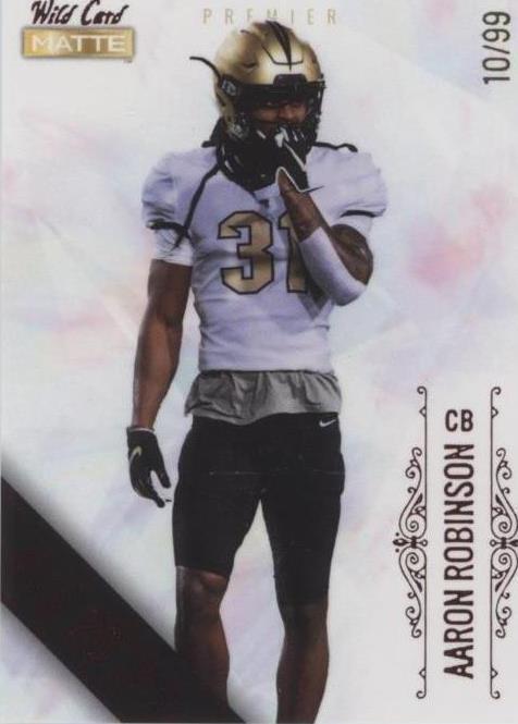 2021 Wild Card MATTE - Aaron Robinson #MBC-53 White Foil-20 Stripe /99 ...