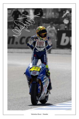 VALENTINO ROSSI SIGNED AUTOGRAPH PHOTO PRINT MOTO GP | eBay UK