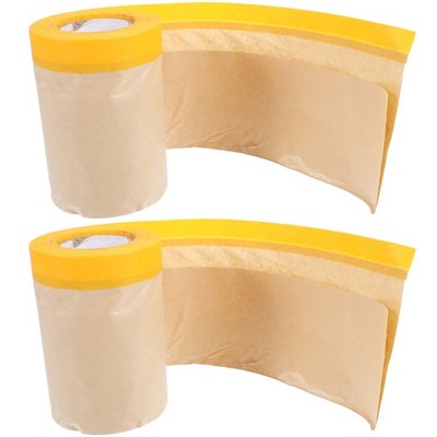 2 Rolls Paper Masking Film Painter Cover Furniture Covering Automotive ...