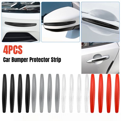 4Pcs Car Bumper Protector Strip Front Rear Anti-Scratch Strips Anti ...