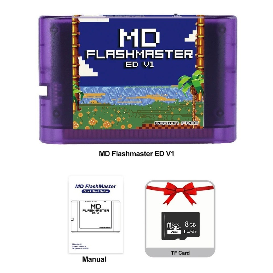 4000 in 1 Mega Everdrive V1 With 8GB TF Card MD Game Card For SEGA ...