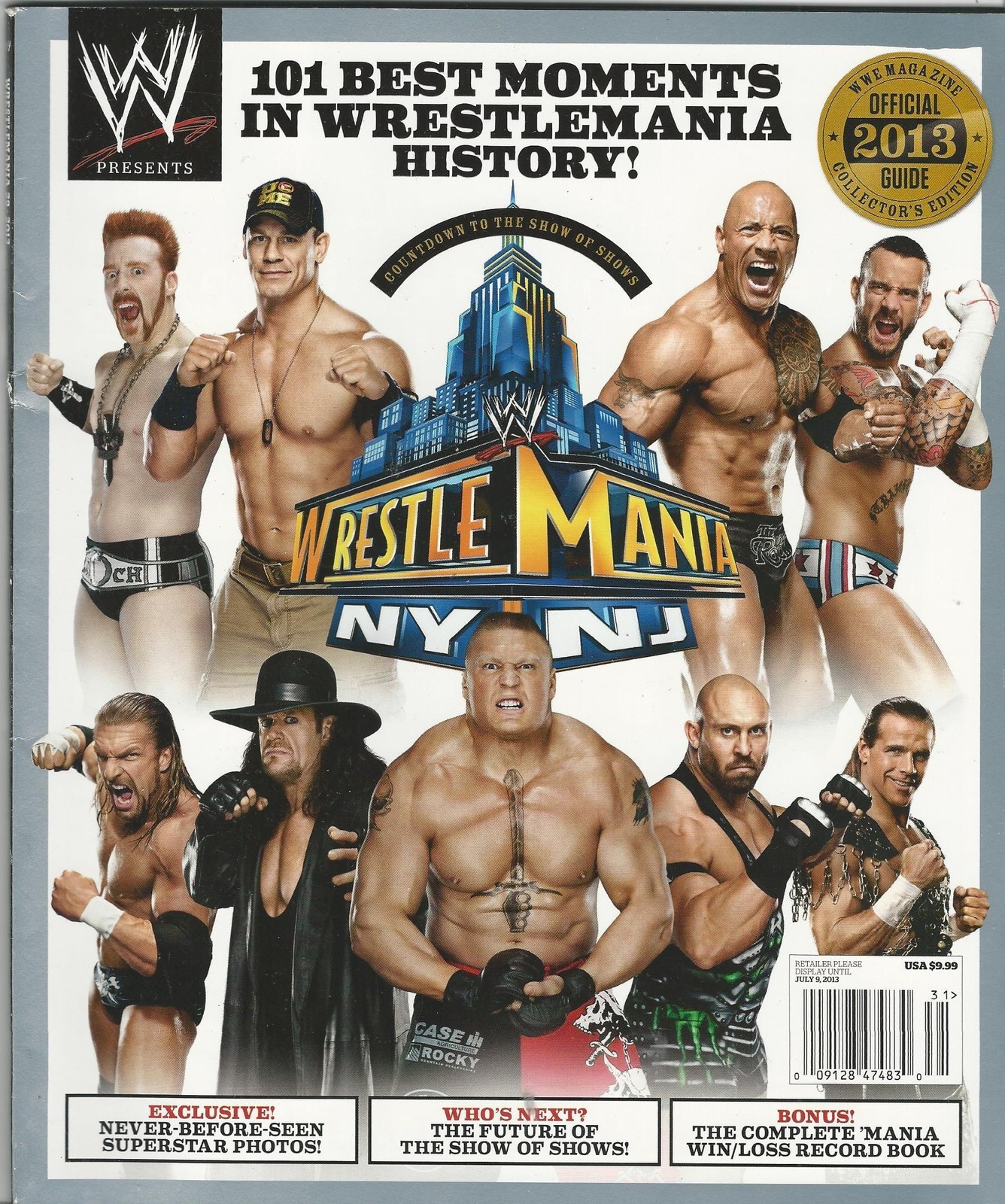 WWE Magazine Wrestlemania NY NJ 2013 101 Best Moments Collector's ...