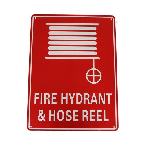 3 X FIRE HYDRANT HOSE REEL SIGN 200x300mm Metal Warning Notice Safety ...