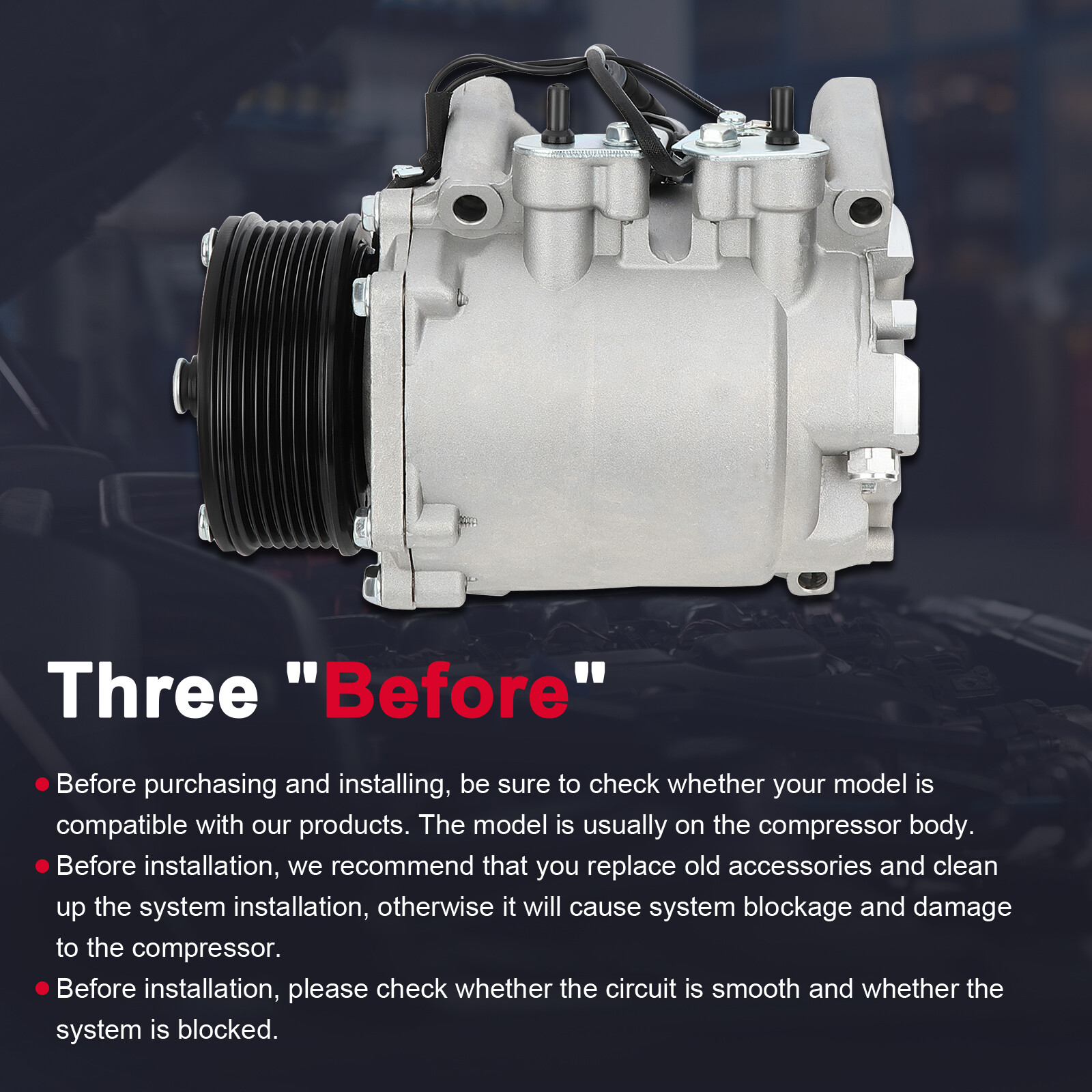 AC Compressor For Honda CR-V CRV 2.4L 2002-2004 2005 CO 10663AC ...