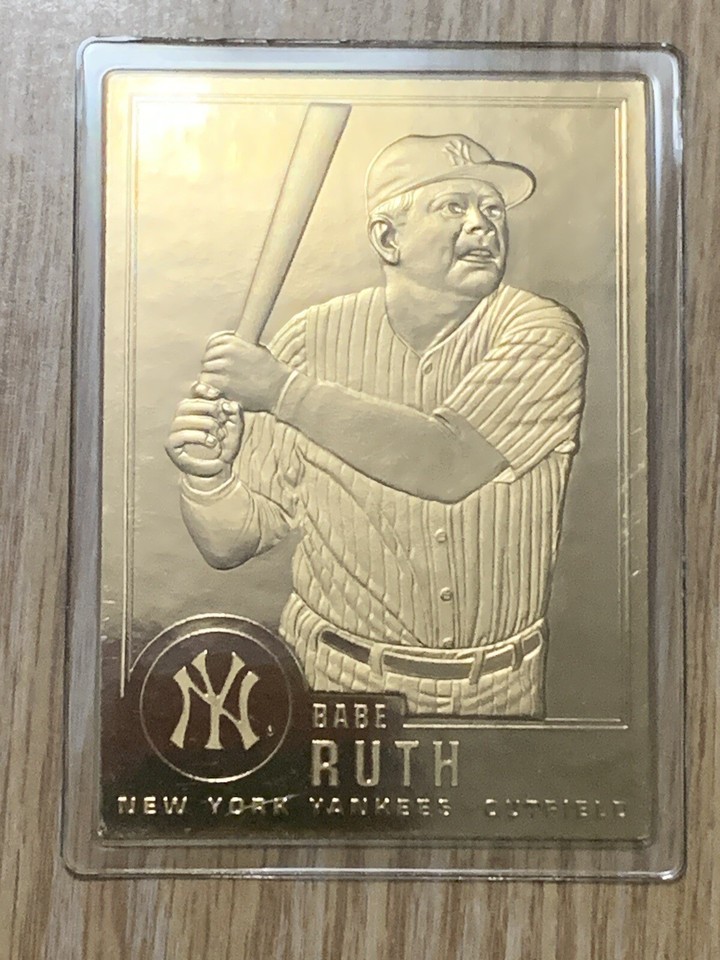 Babe Ruth 1996 Danbury Mint Sealed 22kt Gold Card #30 Yankees HOF (CBMH ...