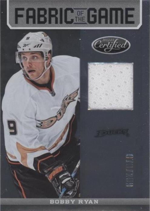 2012-13 Panini Certified - Fabric of the Game Bobby Ryan #FOG-BR /299 ...