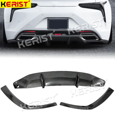 Carbon Fiber 3PCS Rear Diffuser Spoiler For Lexus LC500 LC500H 2017 ...