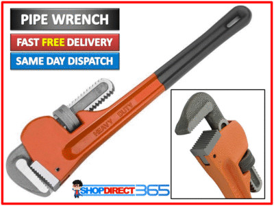 ADJUSTABLE STILSON LARGE HEAVY DUTY PLUMBERS MONKEY PIPE WRENCH WATER ...