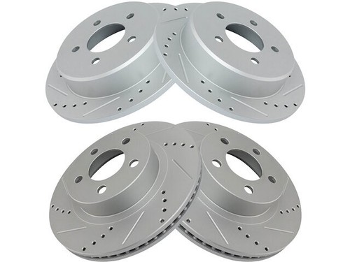 TRQ 57WC75R Front and Rear Brake Rotor Set Fits 2001-2002 Ford Explorer ...