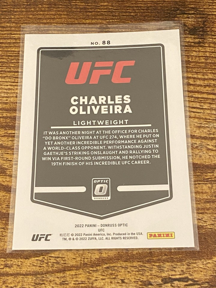Charles Oliveira 2022 Panini Donruss Optic UFC #88 Base UFC | eBay