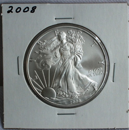 2008 BU American Silver Eagle Dollar Uncirculated ASE US Mint Bullion ...