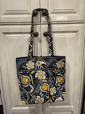 NEW VERA BRADLEY "ELLIE BLUE" TOTE SHOULDER BAG ELEPHANT DESIGN | eBay