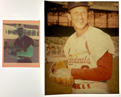 KC118-10 STAN MUSIAL 4"x 5" Vintage Negative + 8"x 10" Color Photo MLB ...