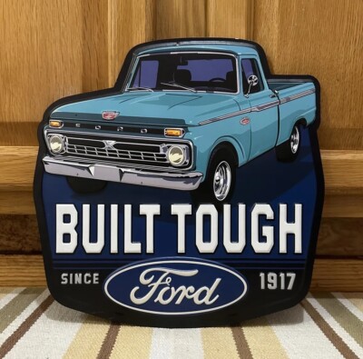 Ford Truck Sign Metal Vintage Style Wall Decor Parts Gas Oil Bar Pub ...