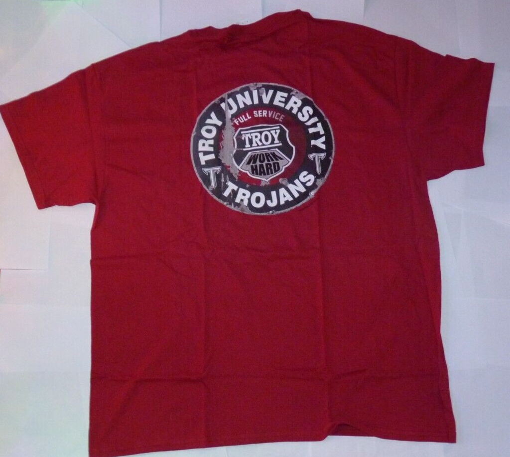 NEW NCAA Troy St Trojans Mechanic T Shirt Men XL X-Large NWT | eBay