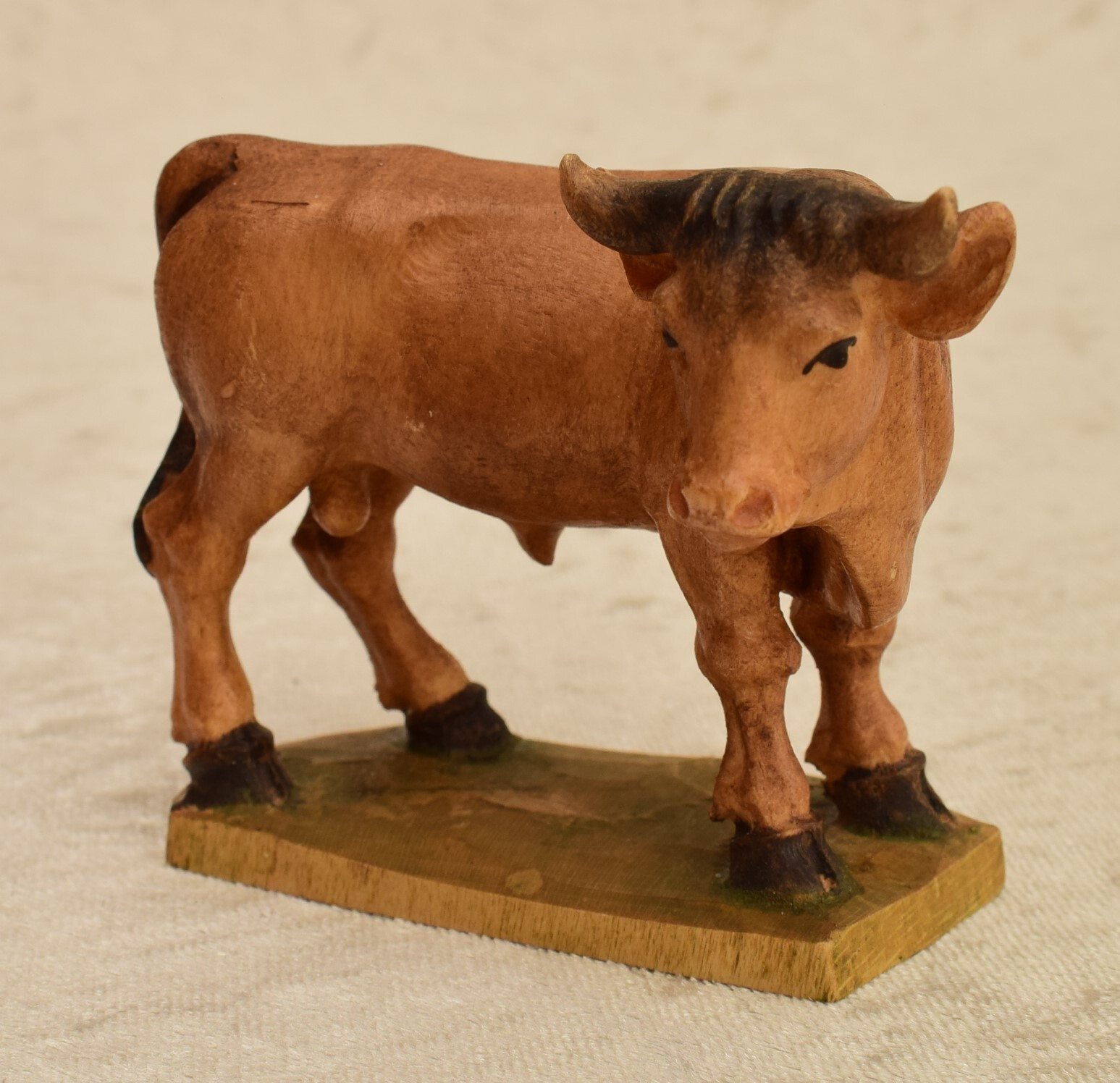 MORONER KRIPPE - BAROCK + KRIPPENFIGUR + OCHS STEHEND + HOLZ ...