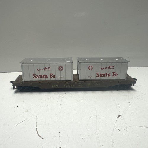 HO Scale Atsf 933253 Flatbed With Santa Fe Containers | eBay