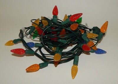 C-6 LED Faceted Classic Retro Style Colored Christmas Lights Strands 35 ...