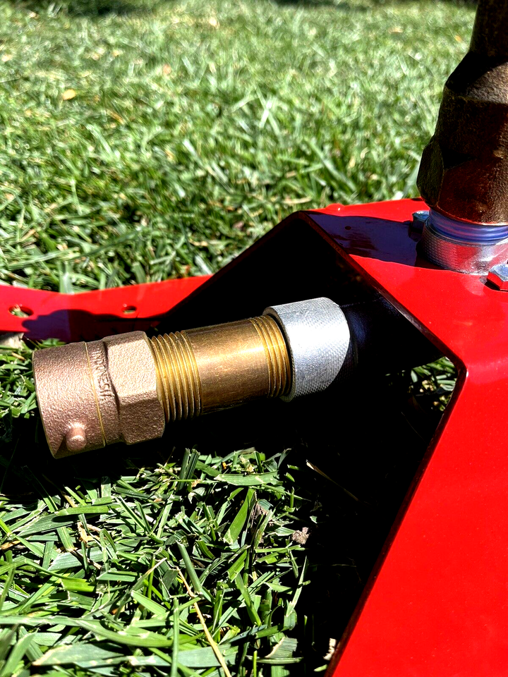 BIG RED 1" SPRINKLER SLED BASE W/ RAIN BIRD #65PJ BRASS IMPACT ...