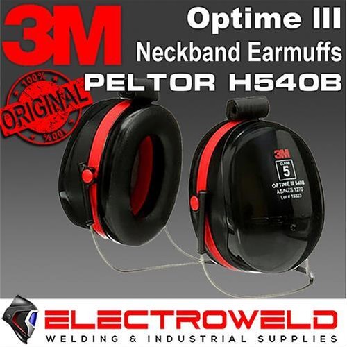 3M H540B Peltor Neckband Earmuffs Optime III 3 Ear Muffs Behind Head ...