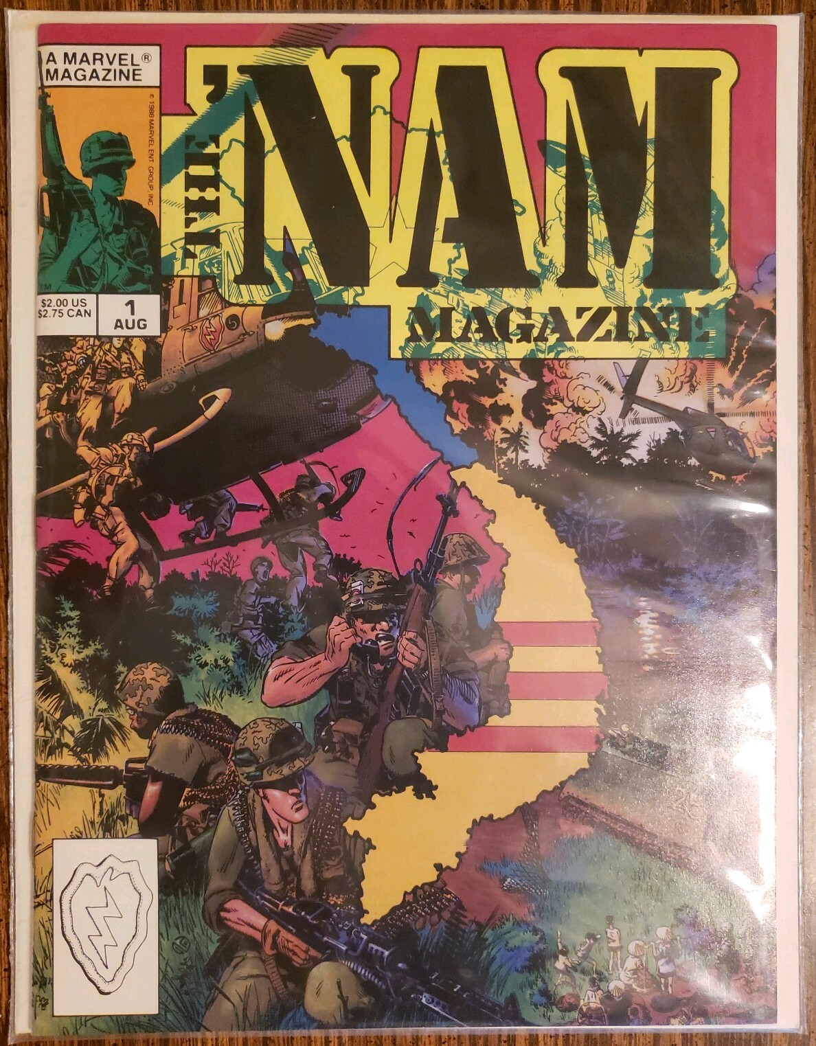 THE 'NAM MAGAZINE #1 ~ VF/NM AUGUST 1988 MARVEL COMICS ~ VIETNAM WAR ...