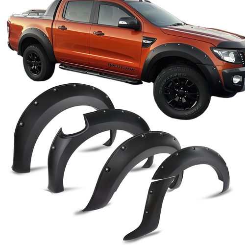Wide Arch Kit for Ford Ranger 2012-2014 Fender Flares Rivet Style Matte ...