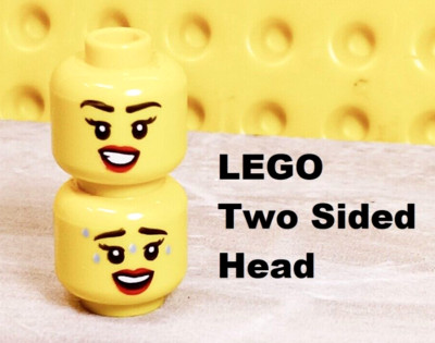 LEGO Minifigure Girl Head Sweat Drops Big Smile Red Lips Teeth Sports ...