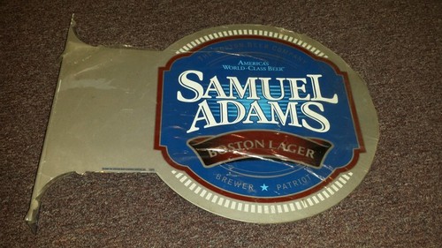 New Samuel Sam Adams Light Double Sided Metal Pub Sign | eBay