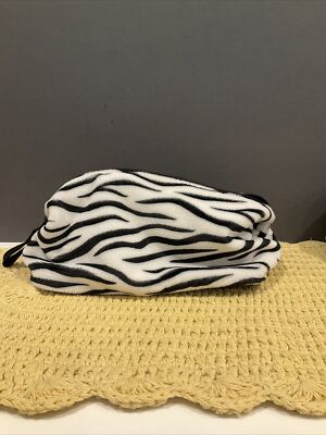 Enesco Nici Wild White Black Stripes Zebra Plush Pencil Makeup Case ...