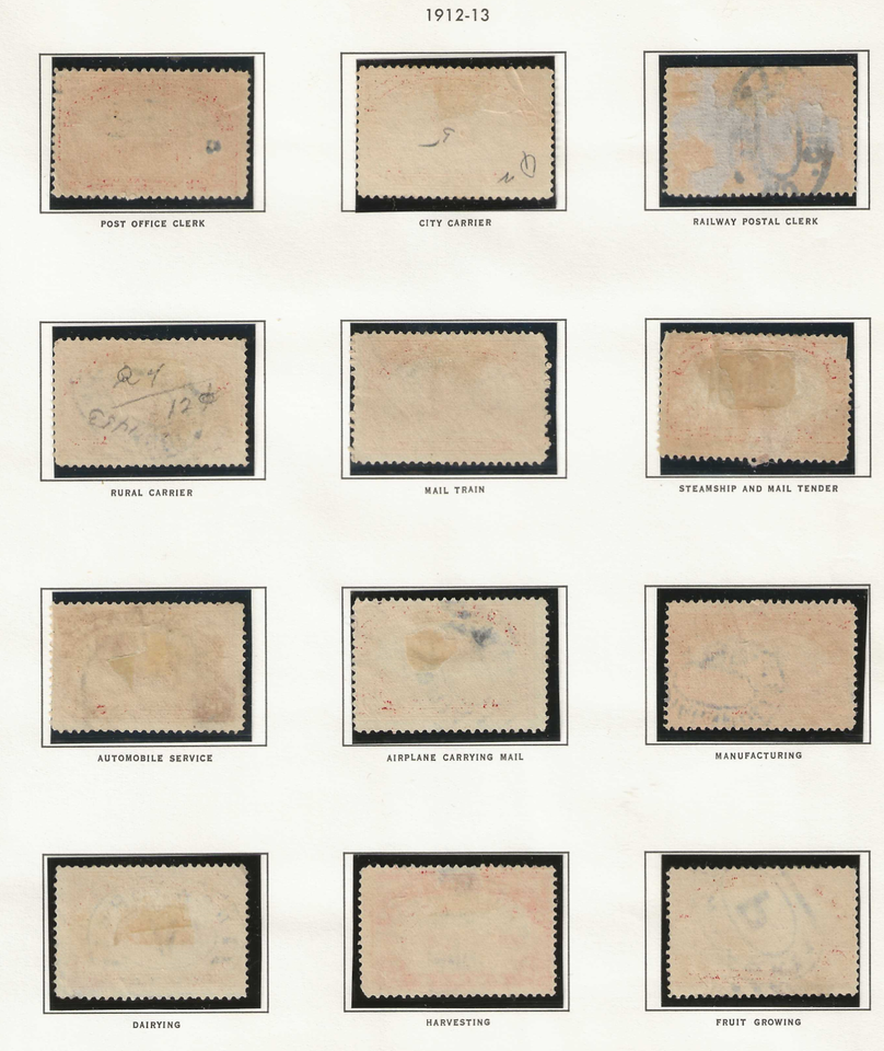 US Scott #Q1-#Q12 used complete set 1913 Parcel Post Stamps, nice ...