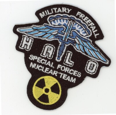 PATCH HALO MILITARY FREEFALL SPECIAL FORCES NUCLEAR TEAM IRON ON PARCHE ...