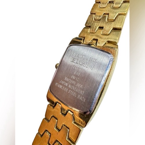 Vintage Elgin Gold-Tone Tank Style Watch, FMC002-040 | eBay