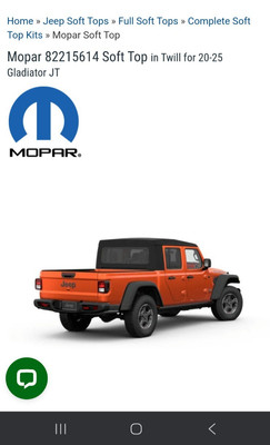 2021 jeep gladiator original soft top (new and unopened) since car ...