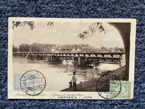 1926 RARE SOERABAIA,JAVA {INDONESIA} POSTCARD-NETH.-INDIE STAMPS on FRONT | eBay