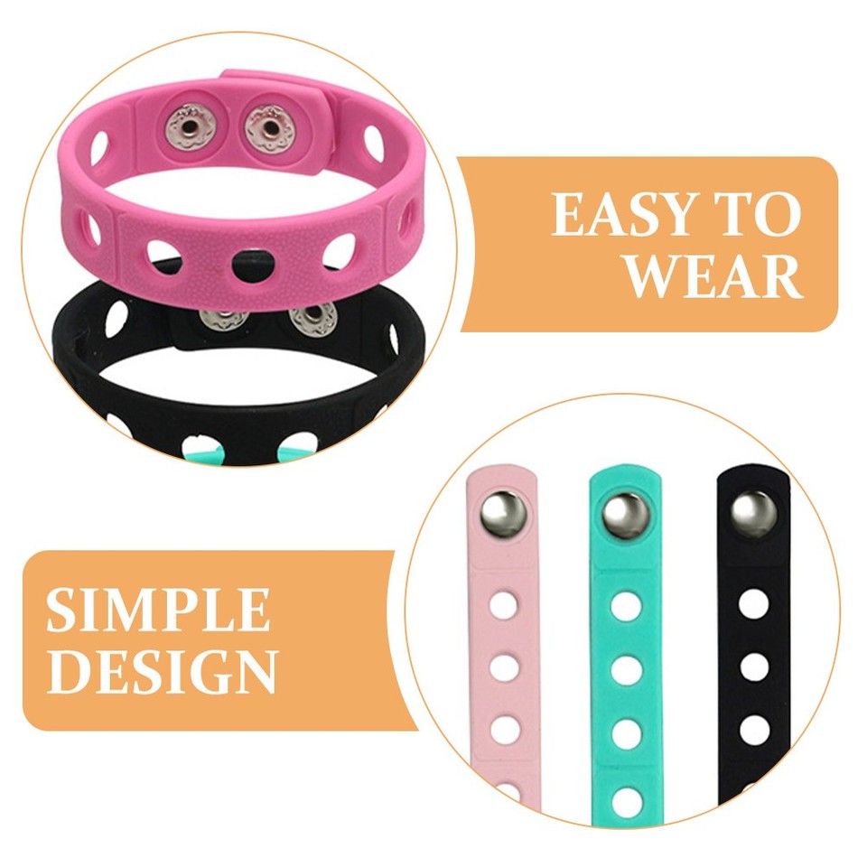 8pcs Bracelets Novelty Silicone Straps Portable Wristbands Wristbands ...