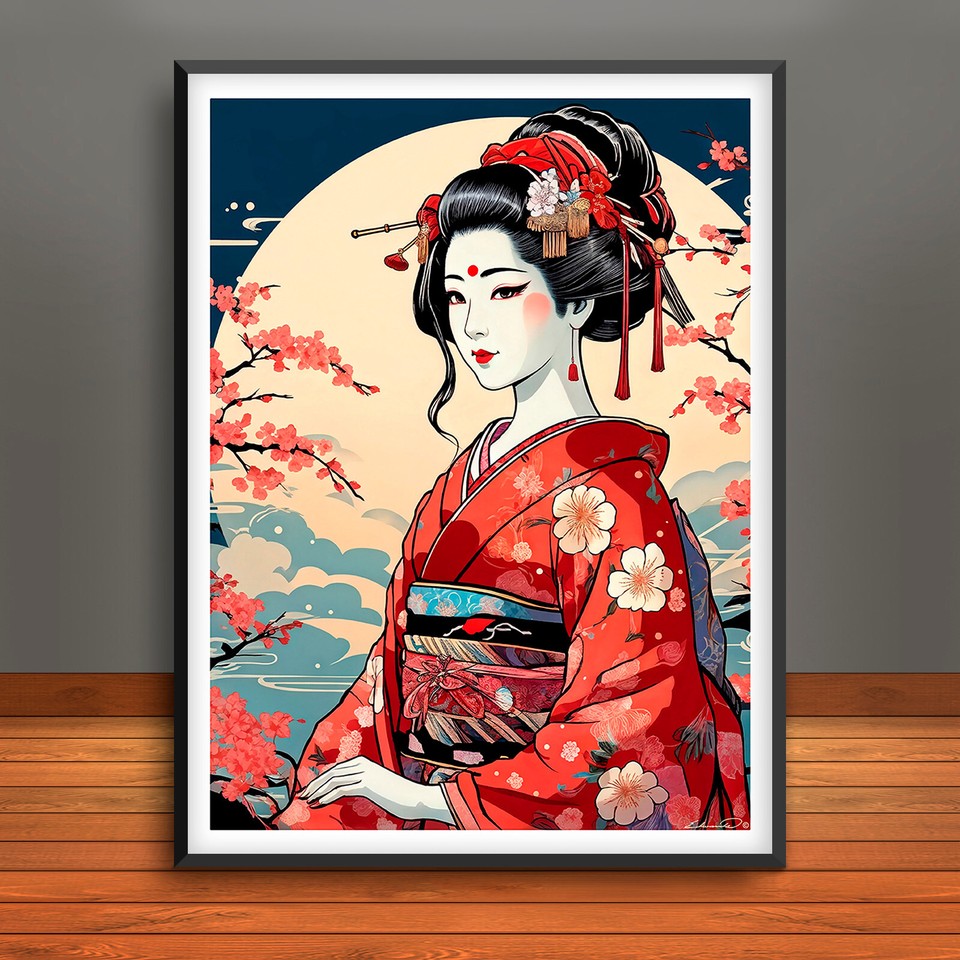 Geisha Prints - A Blend of Tradition and Modern Art - Japanese Poster ...