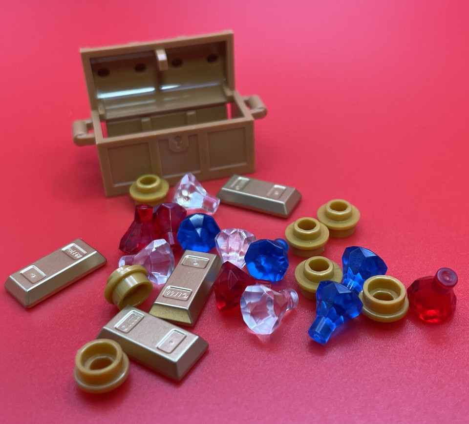 Genuine LEGO® Treasure Chest Pack - Minifigures, Pirates, Map, Jewels ...