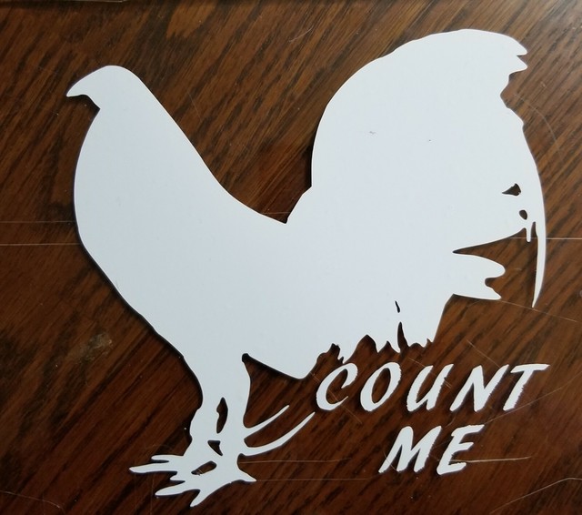 Gamefowl decal truck car suv window decal chicken rooster collectible ...