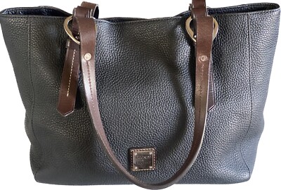 Dooney & Bourke Becket East West Skylar Tote Black Pebble Leather Red Lining | eBay