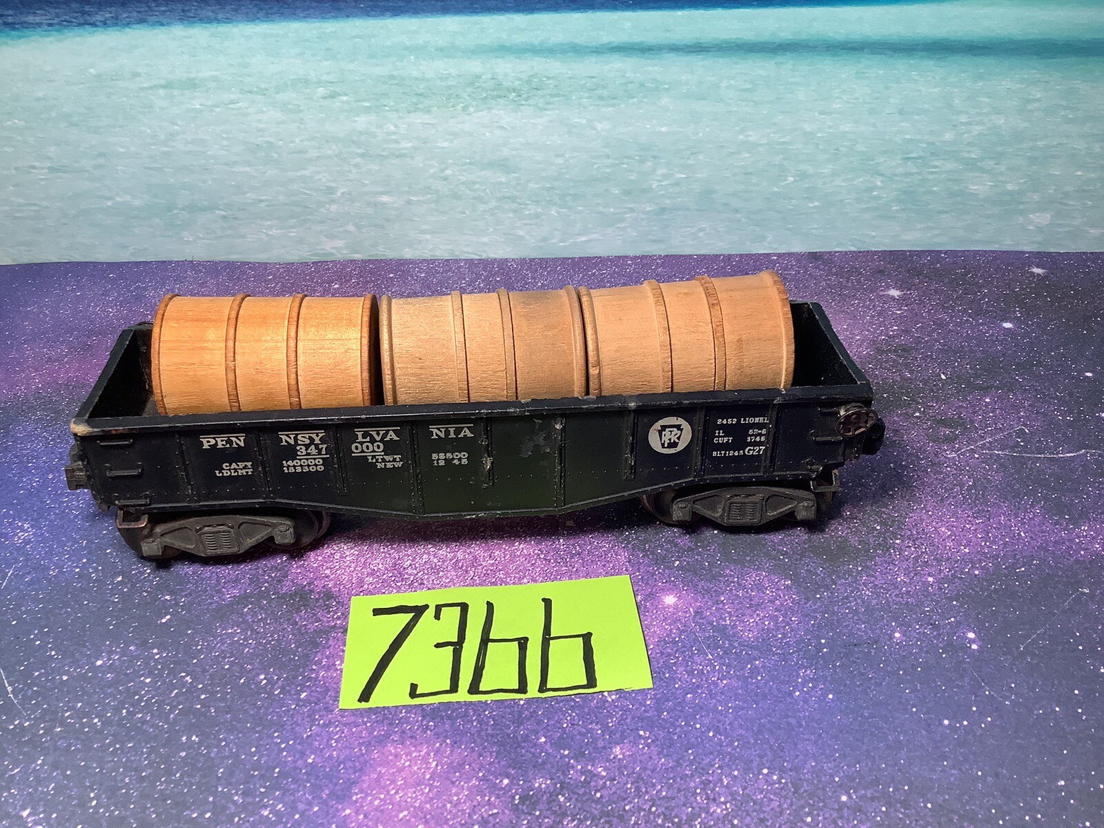 LIONEL PENNSYLVANIA PRR # 347000 Gondola Loaded W/ Barrels | eBay