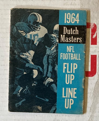 1964 Dutch Masters NFL Football St Louis Pittsburgh FLIP UP LINE UP ...
