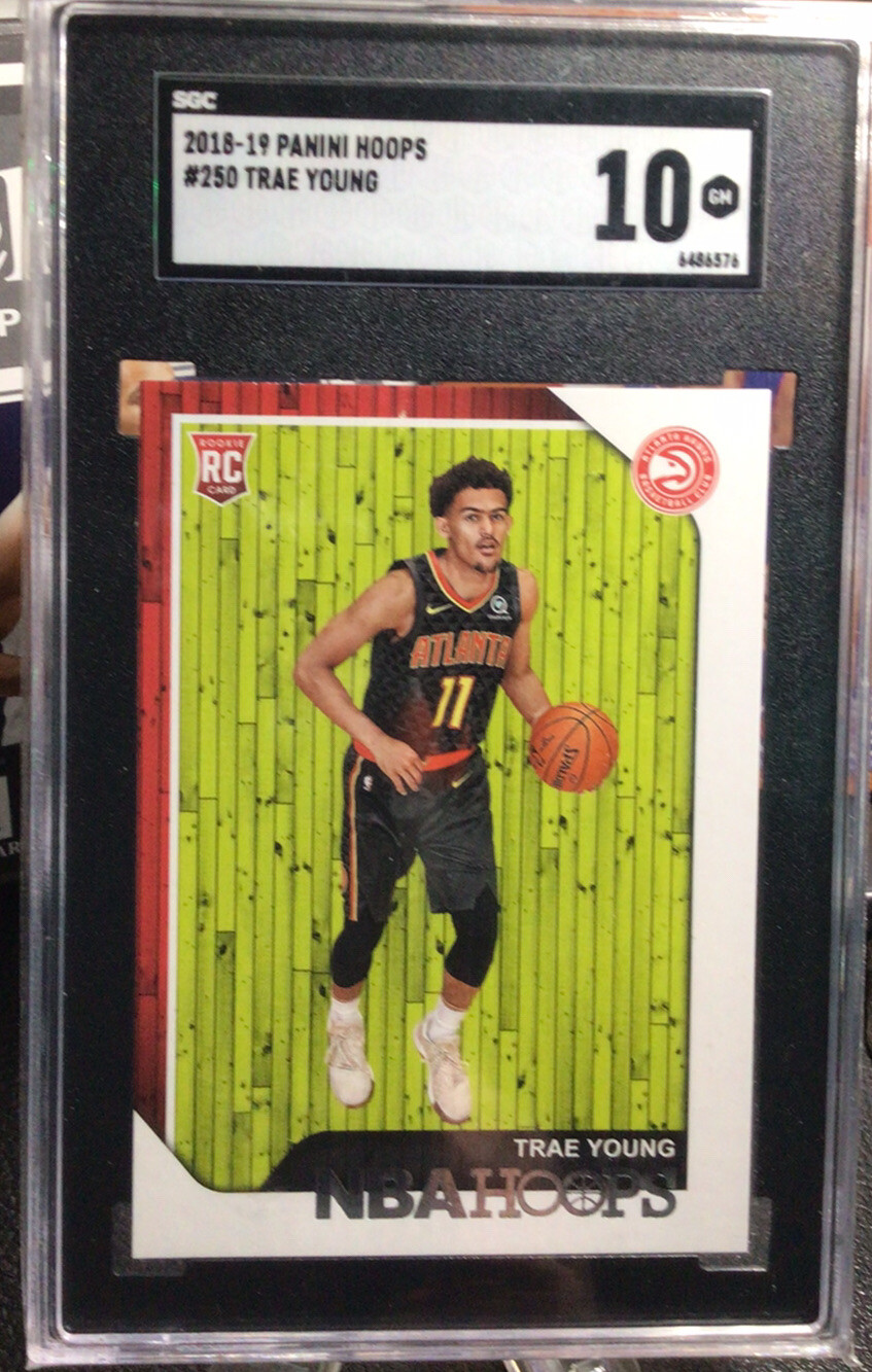 Trae Young Rookie SGC Graded Gem Mint 10 -2018-19 Panini NBA Hoops ...