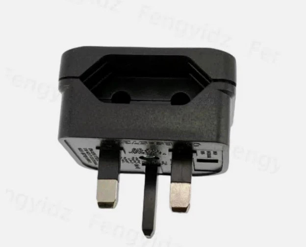 EU European Euro Europe 2-Pin To 3-Pin UK Travel Plug Socket Converter ...