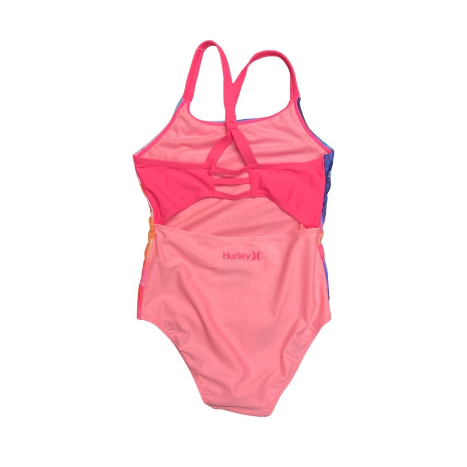 Hurley Girl's Breathable Lightweight Stretch One Piece UPF+50 Swimsuit ...