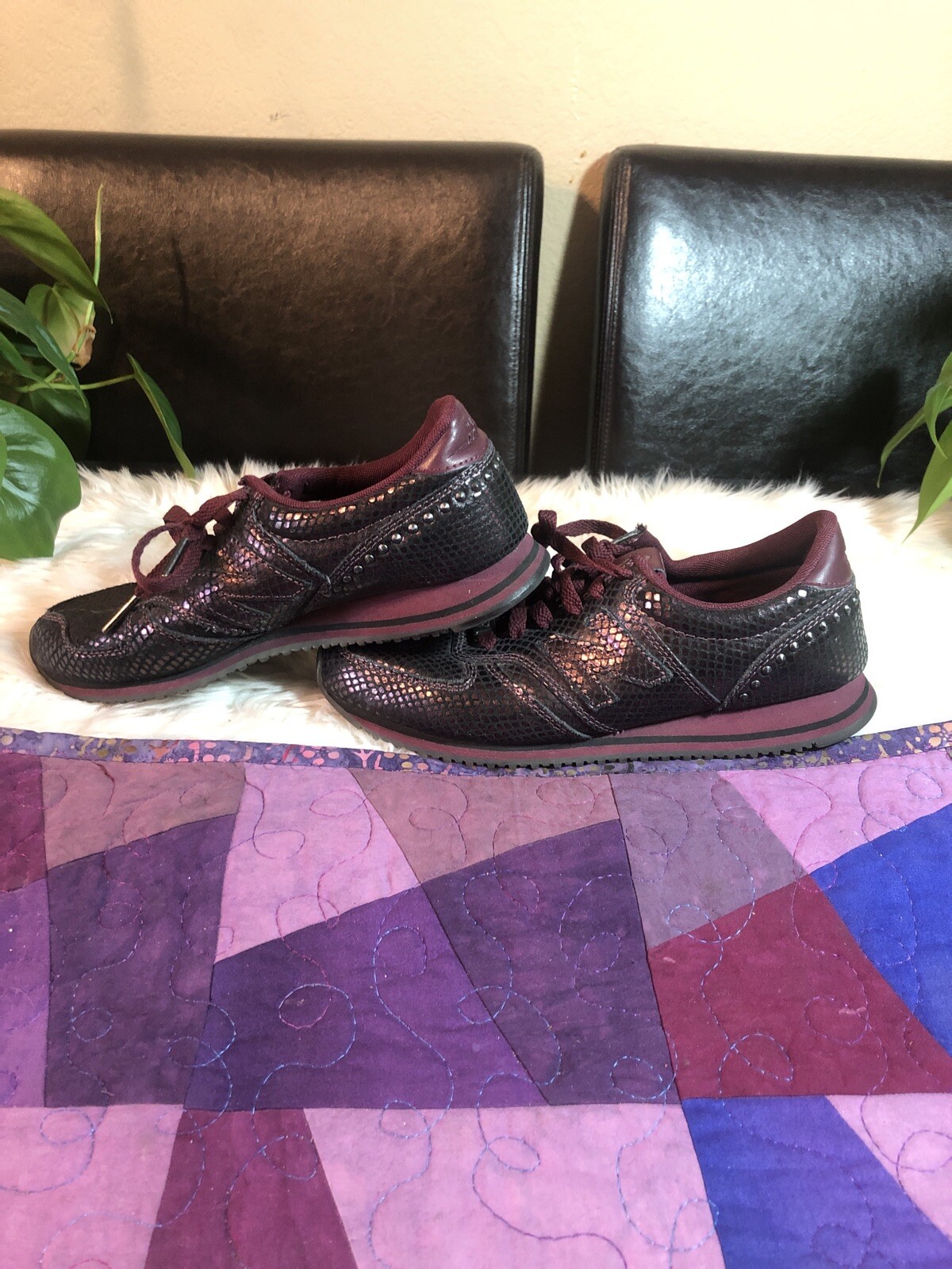 New Balance Heidi Klum Classics 420 Maroon Snake Prin… - Gem