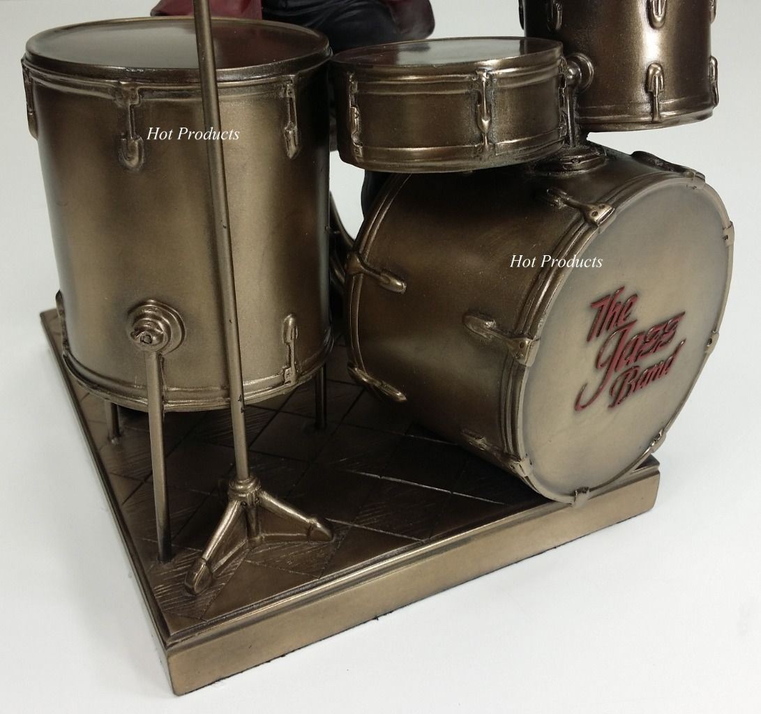 10 3/4" Jazz Band Collection - Drum Player Home Décor Statue Sculpture ...